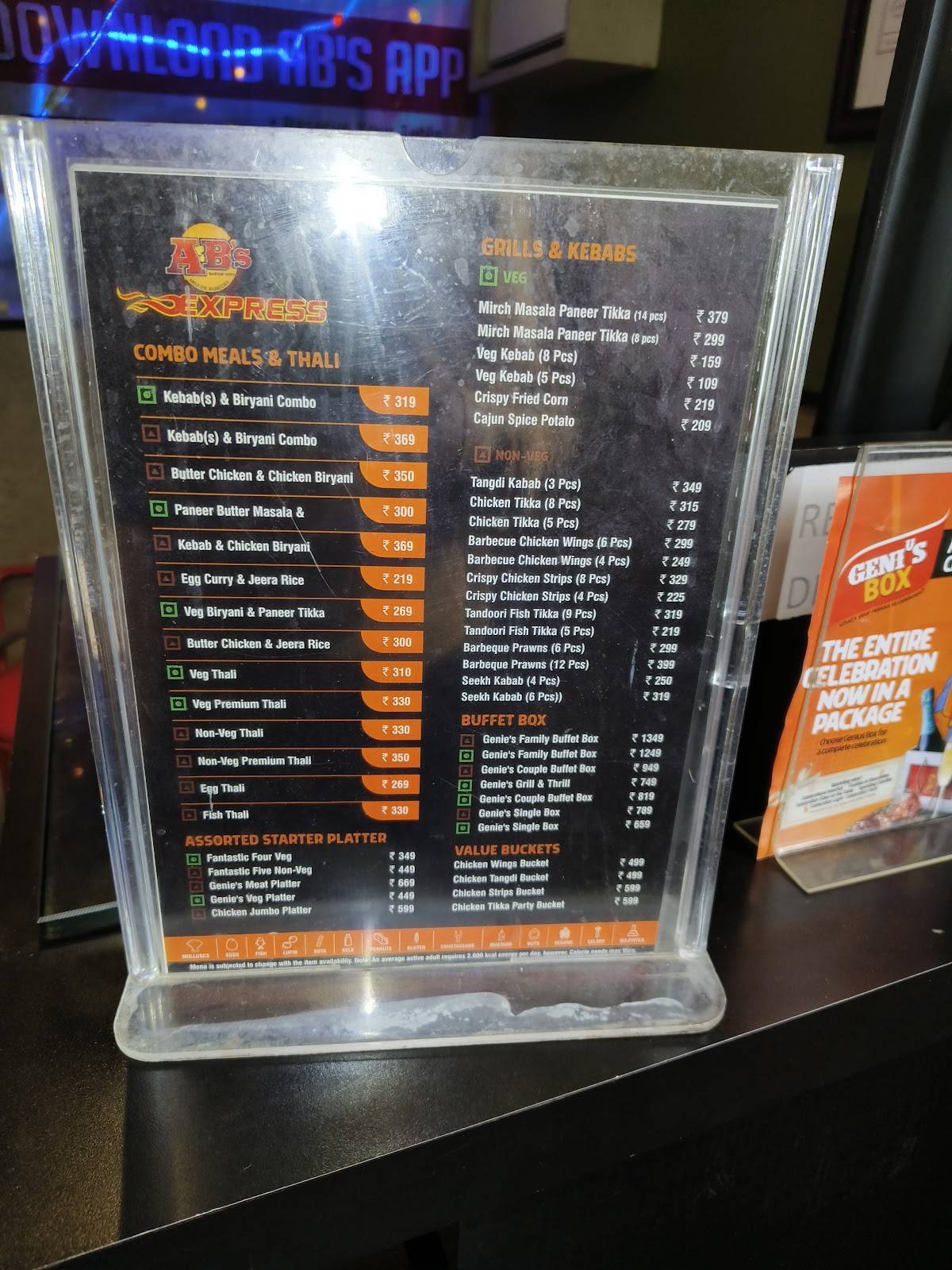 Menu at AB's - Absolute Barbecues Yelahanka, Bangalore, Bengaluru ...