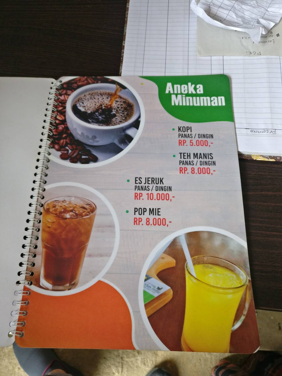 Carta del café AGRO WISATA MINA PADI SAWAH LEGA, Indonesia