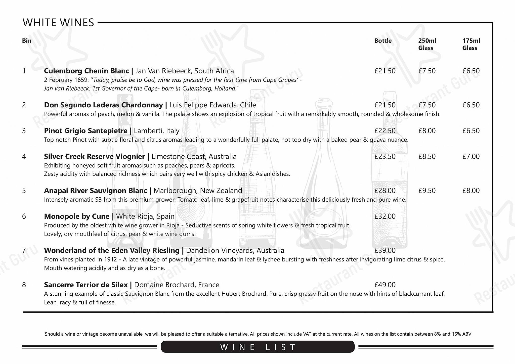 Menu at Offshore Bar & Grill, Aberdeen