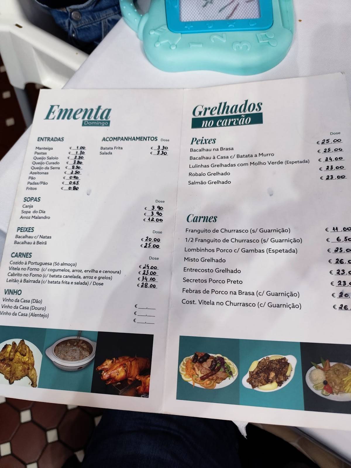 Menu em Abílio Marques restaurante, Ilhavo, R. da Capela 182