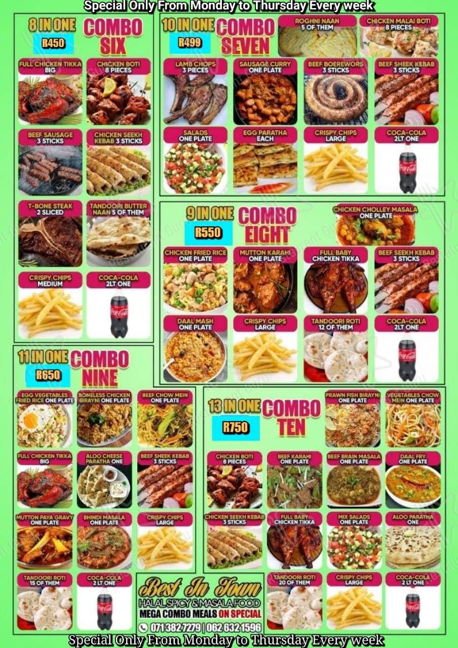 Speisekarte von Al-Aqsa restaurant & Take Away, Brits