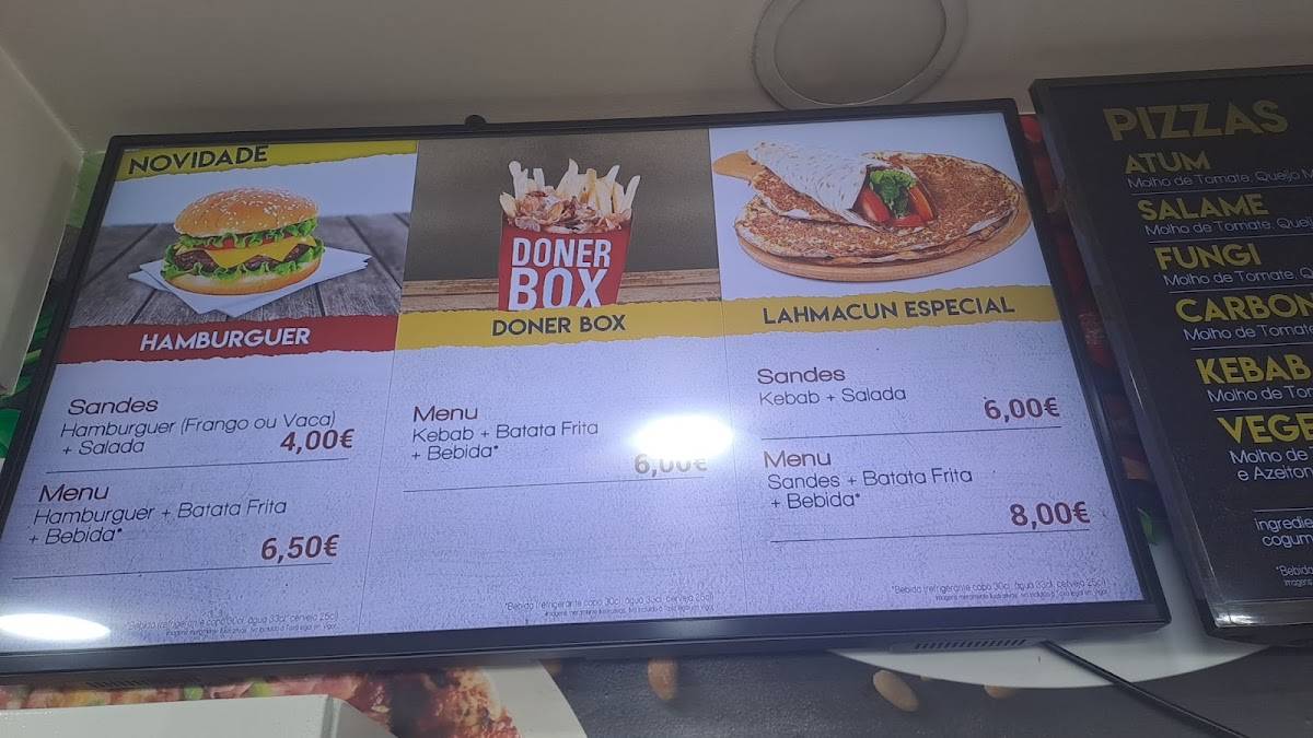 Menu em Ali Baba - Kebab restaurante, Sesimbra