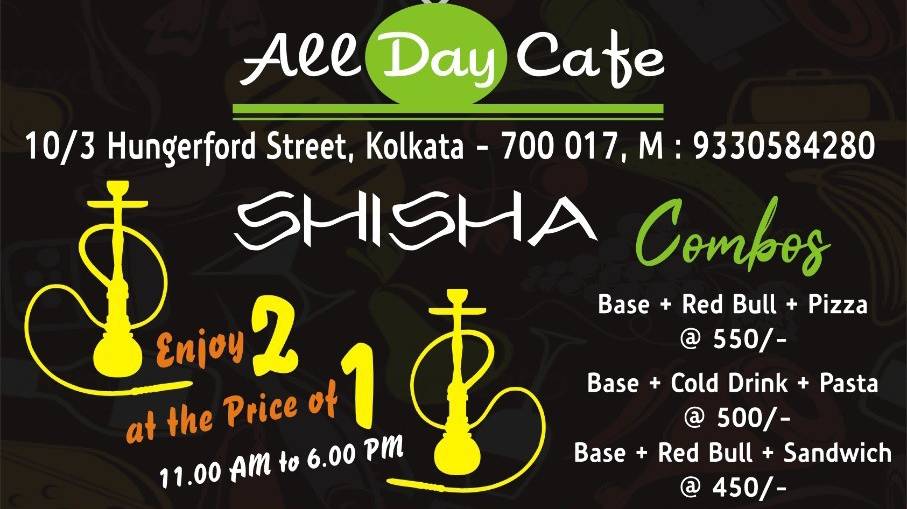 Menu at All Day Cafe, Kolkata