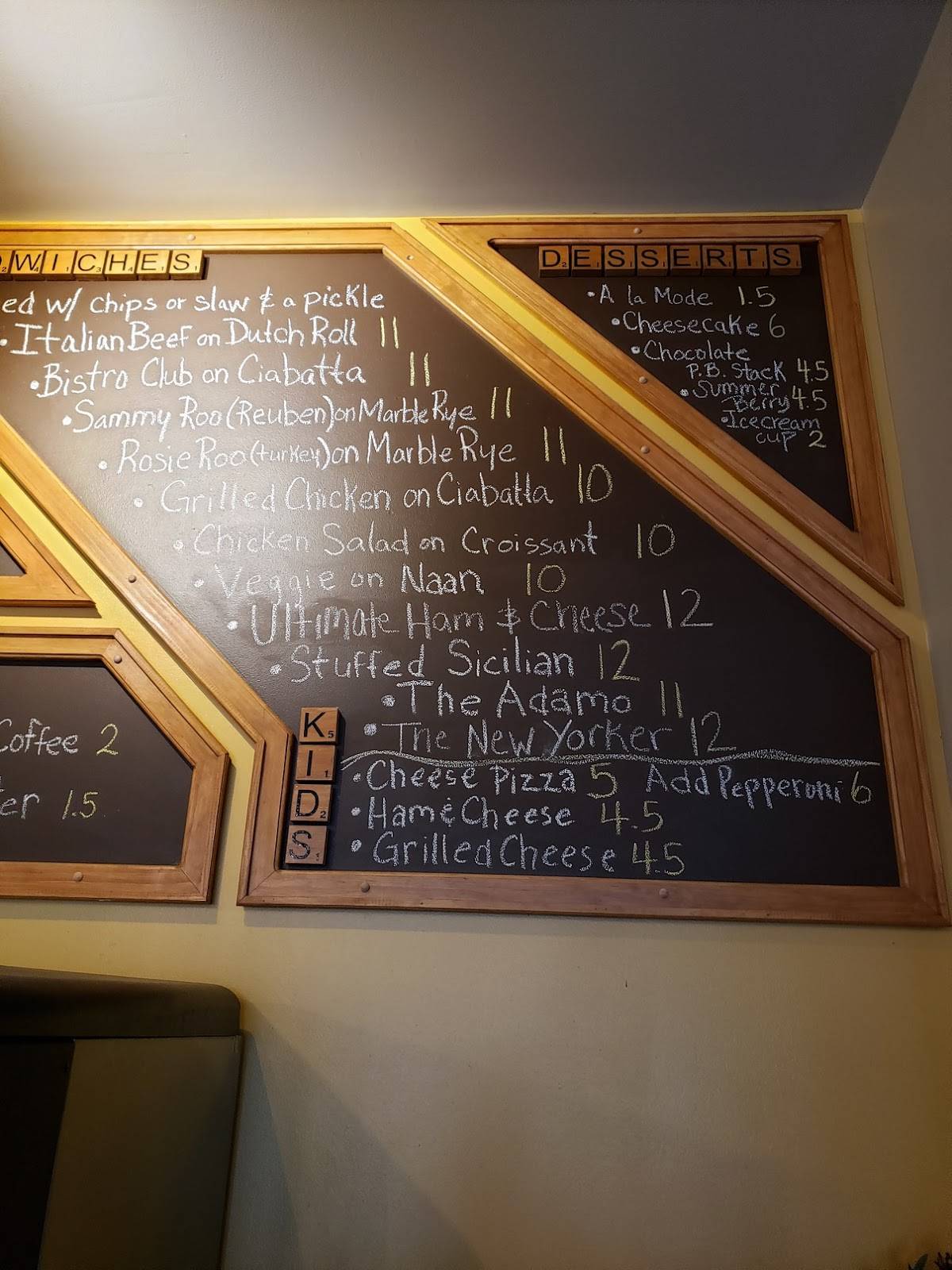 Menu at The Brown Bag Bistro desserts, Alton