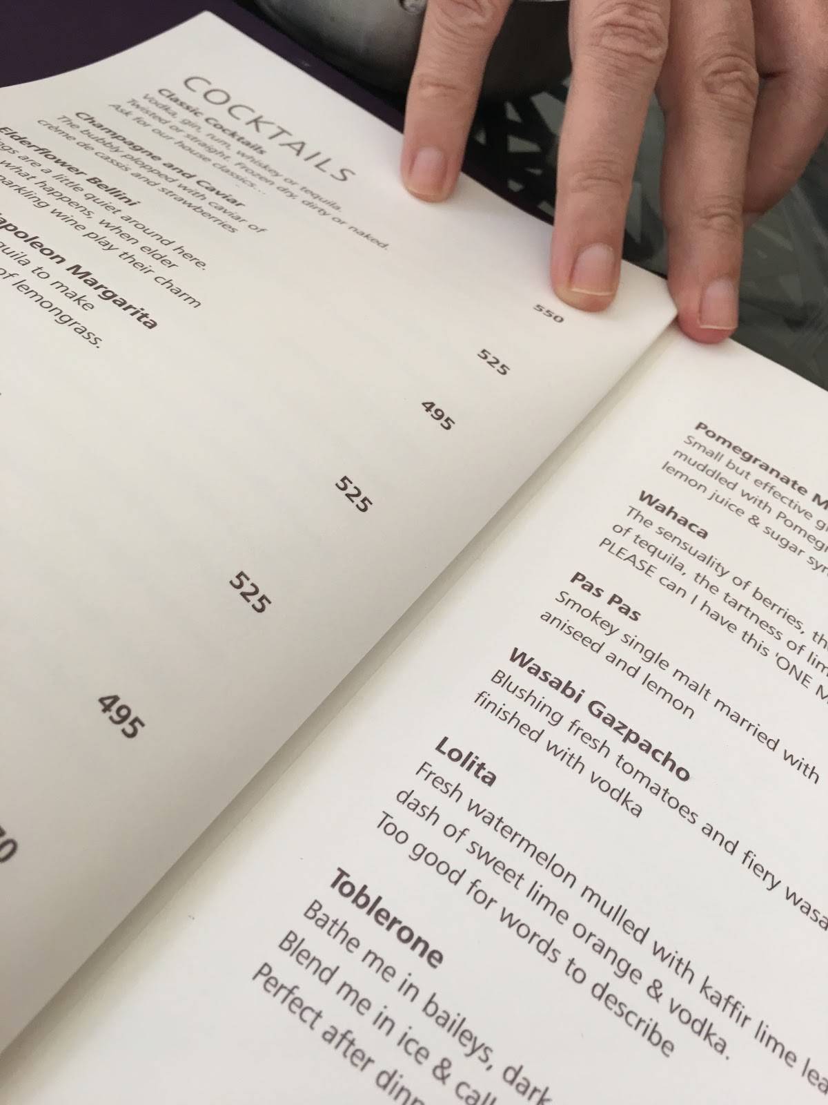 Menu at Amadeus, Mumbai, Gate No. 2