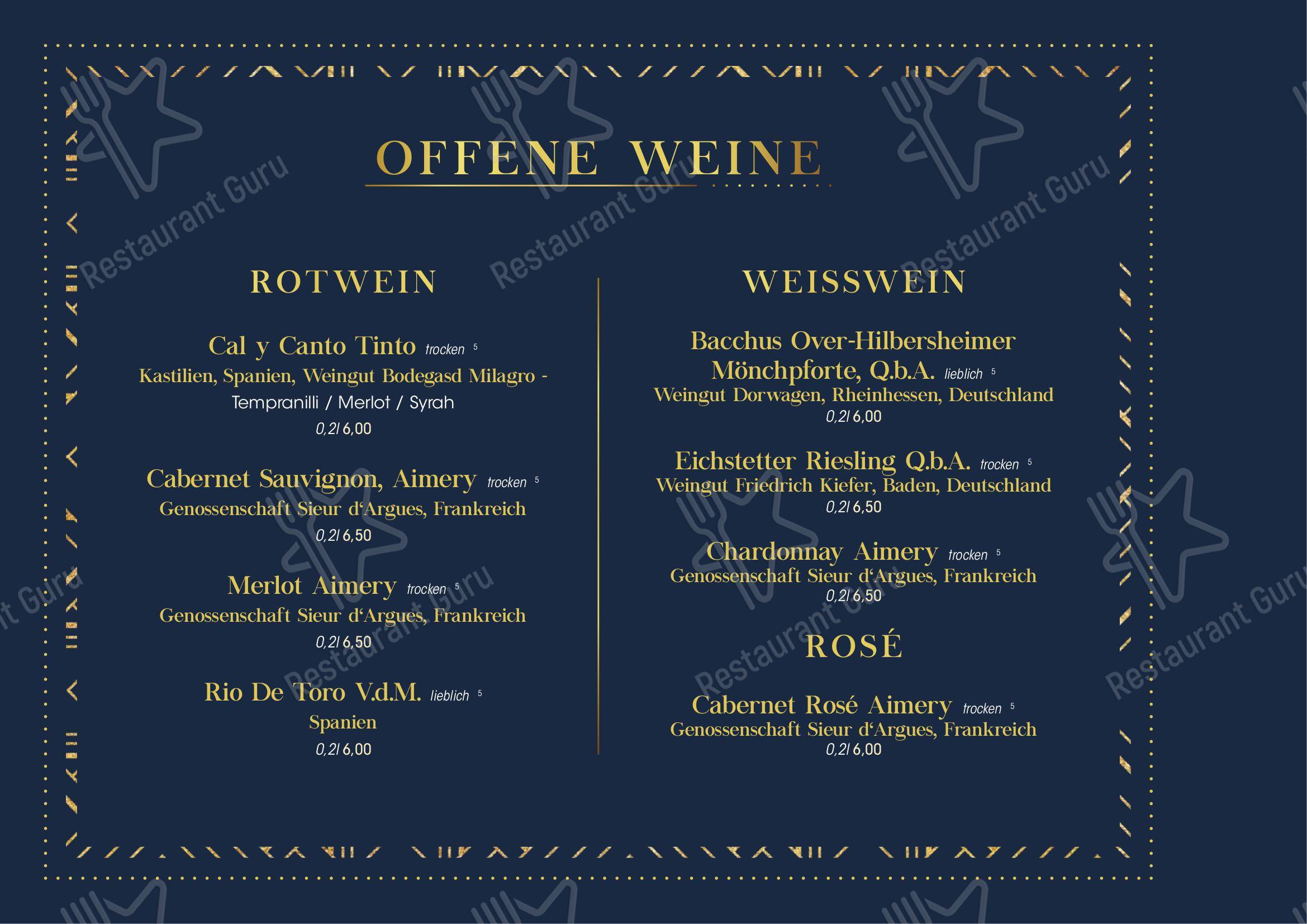 Menu au Amanoi by H&T restaurant, Wildau