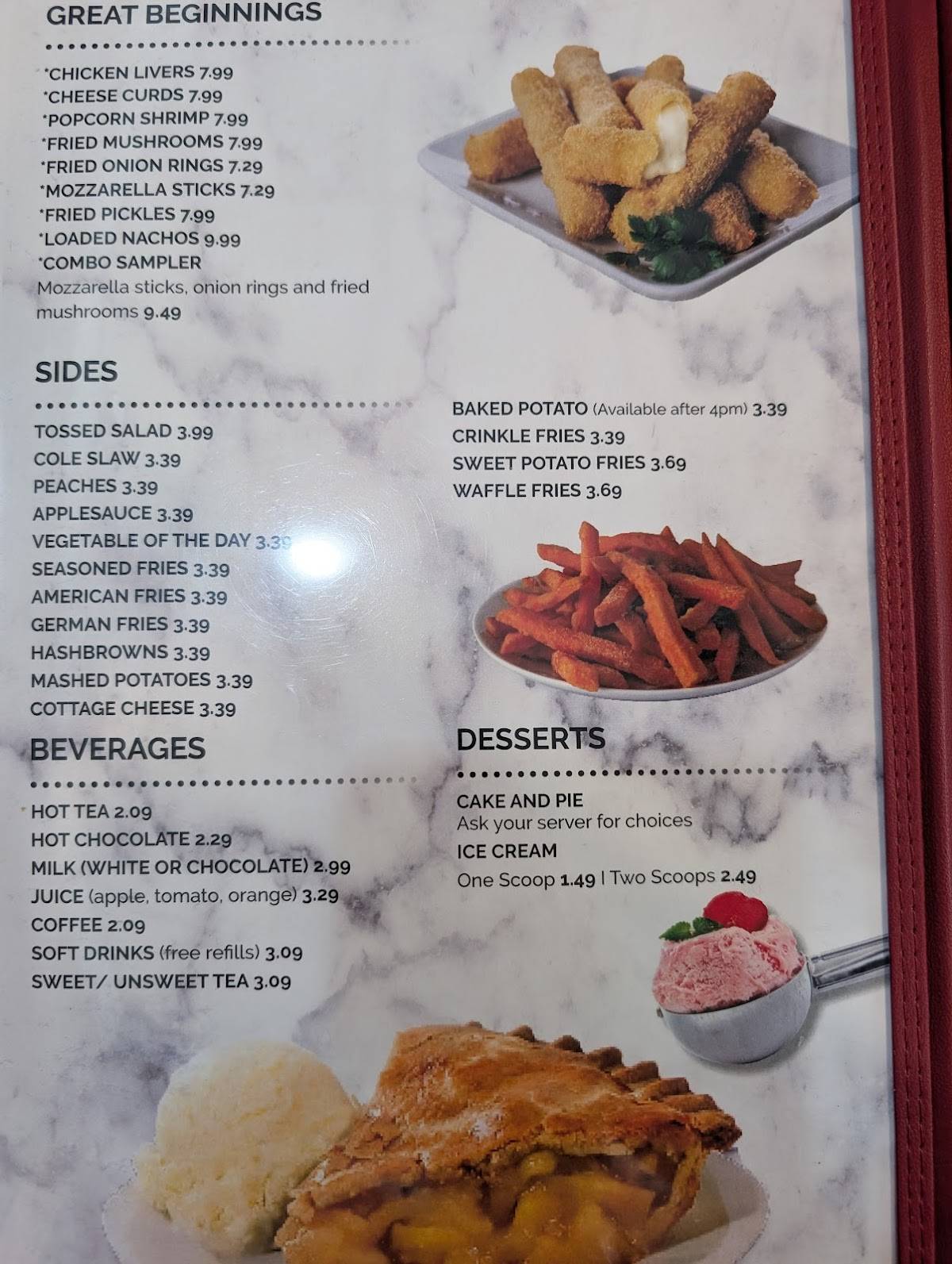Menu at American Table Family Restaurant, Washington