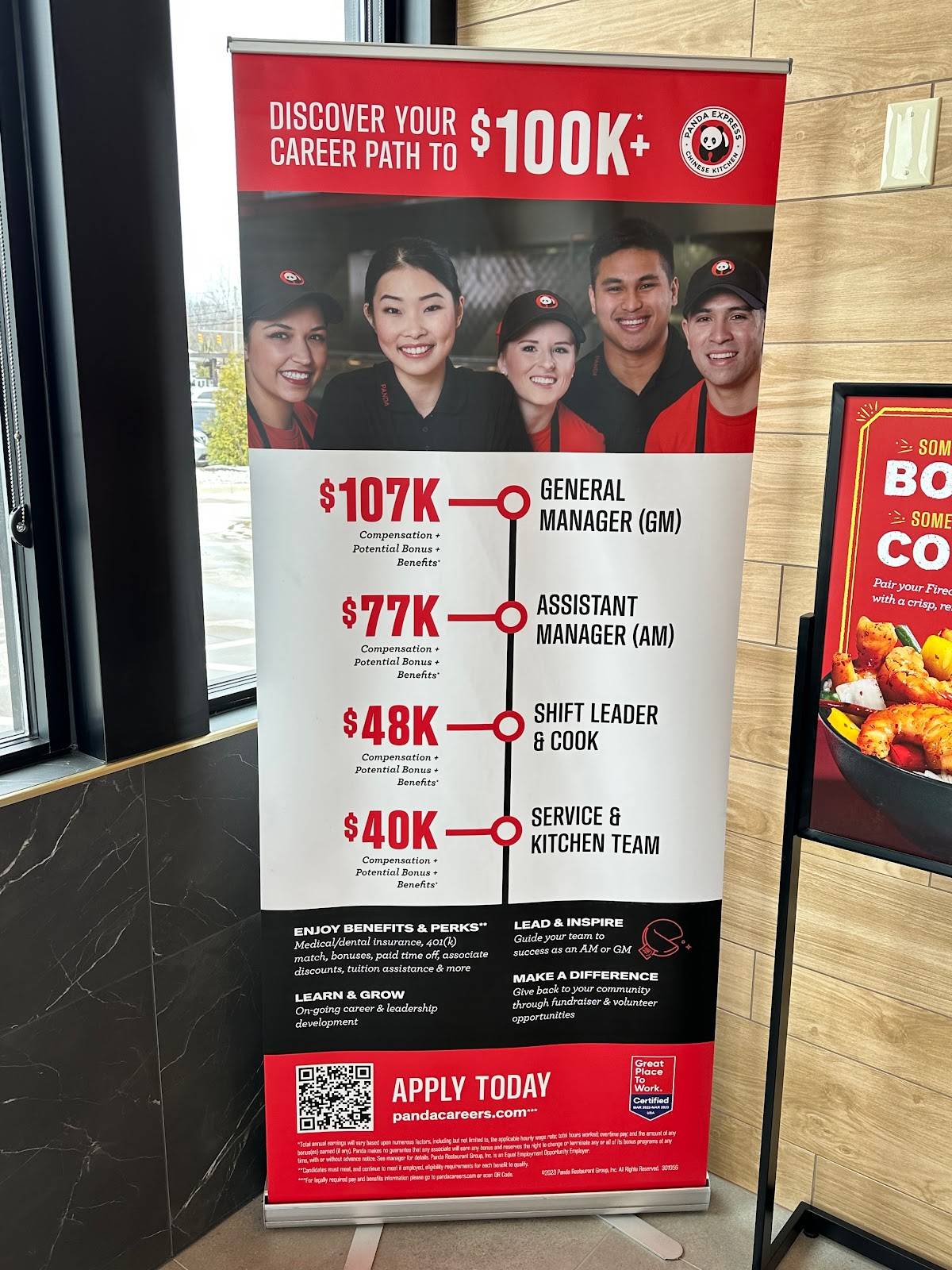 Menu at Panda Express fast food, Lorain