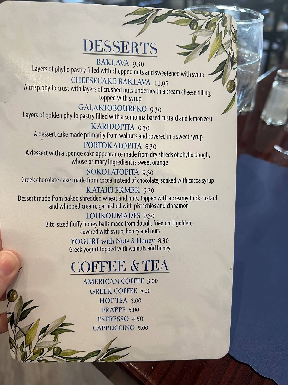 Menu at Anasa Greek Kitchen restaurant, White Plains