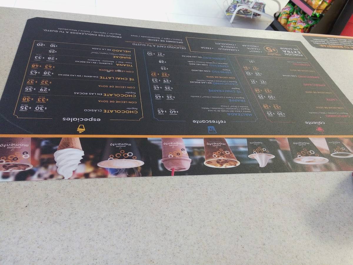 Menu at Andatti Momento Espresso Tecnológico cafe, Monterrey