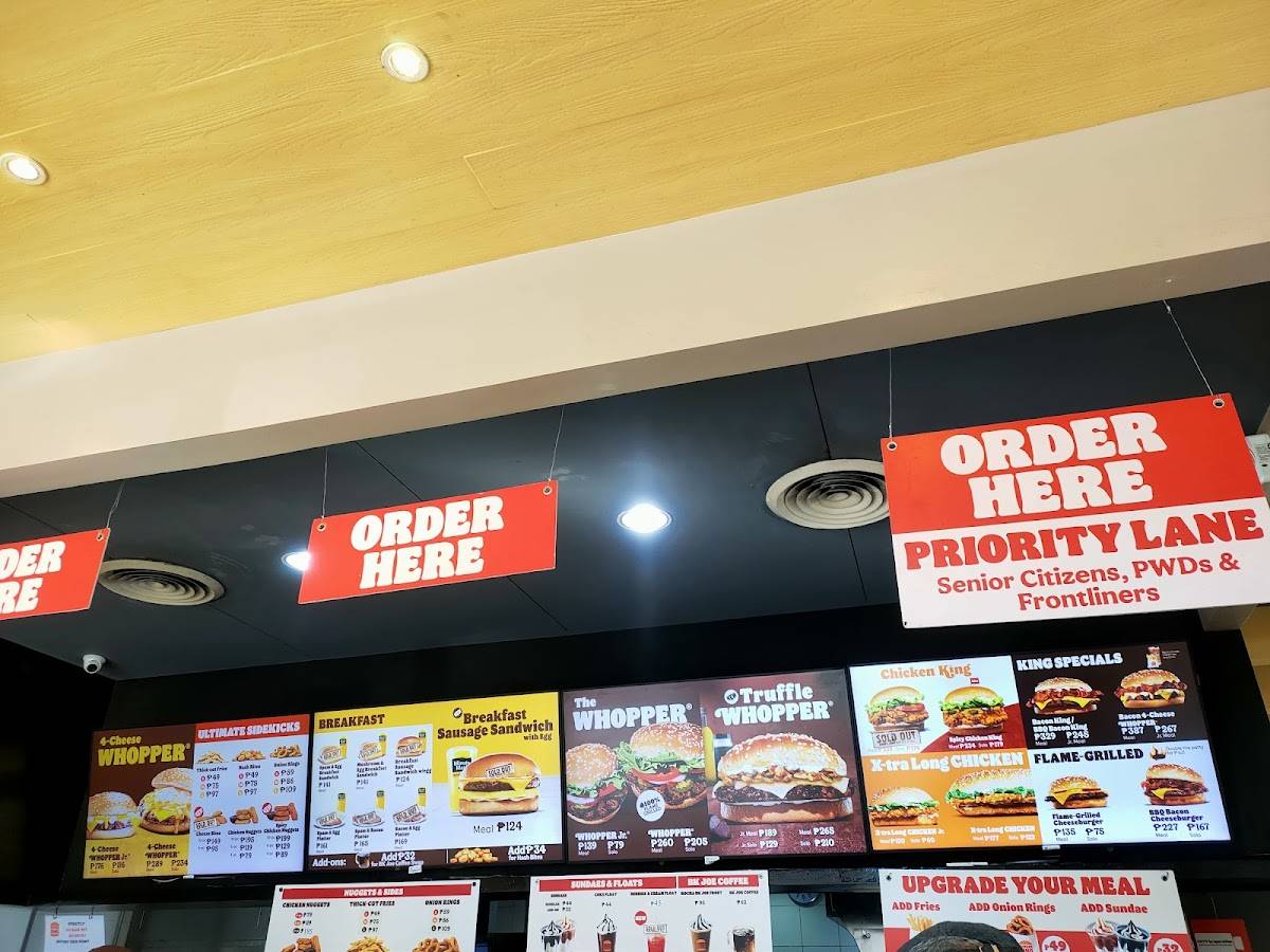 Menu at Burger King - Clark Center (Drive Thru) fast food, Mabalacat ...