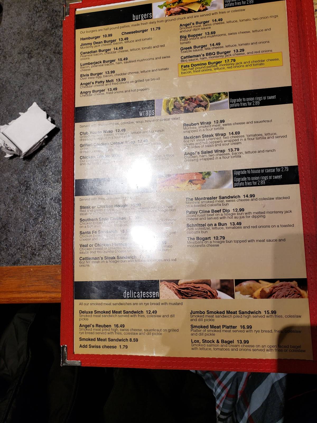 Menu at Angel's Diner - Family Restaurant London, London