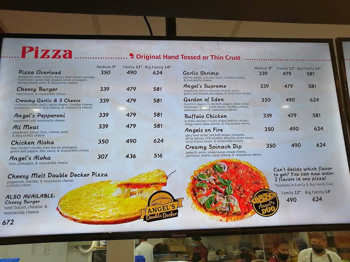 Menu at Angel's Pizza - Mactan Cebu restaurant, Lapu-Lapu City