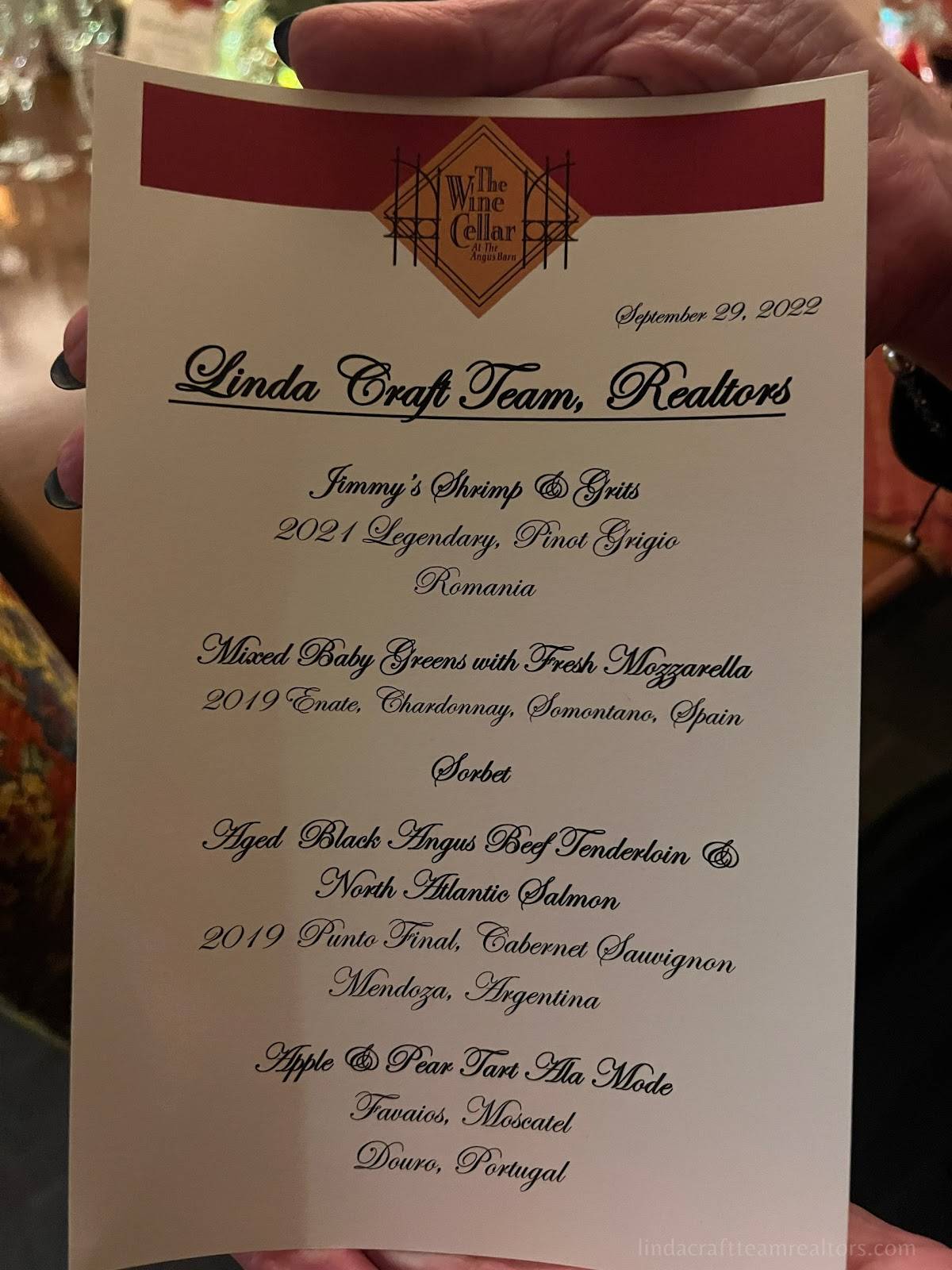 Menu at Angus Barn, Raleigh, Glenwood Ave