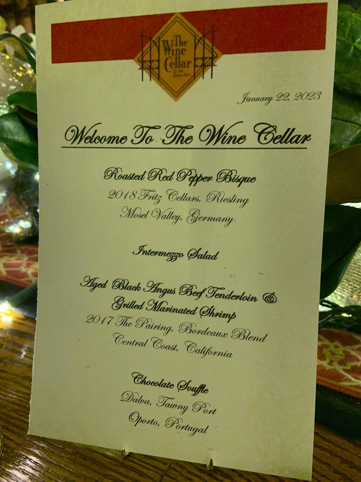 Menu at Angus Barn, Raleigh, Glenwood Ave
