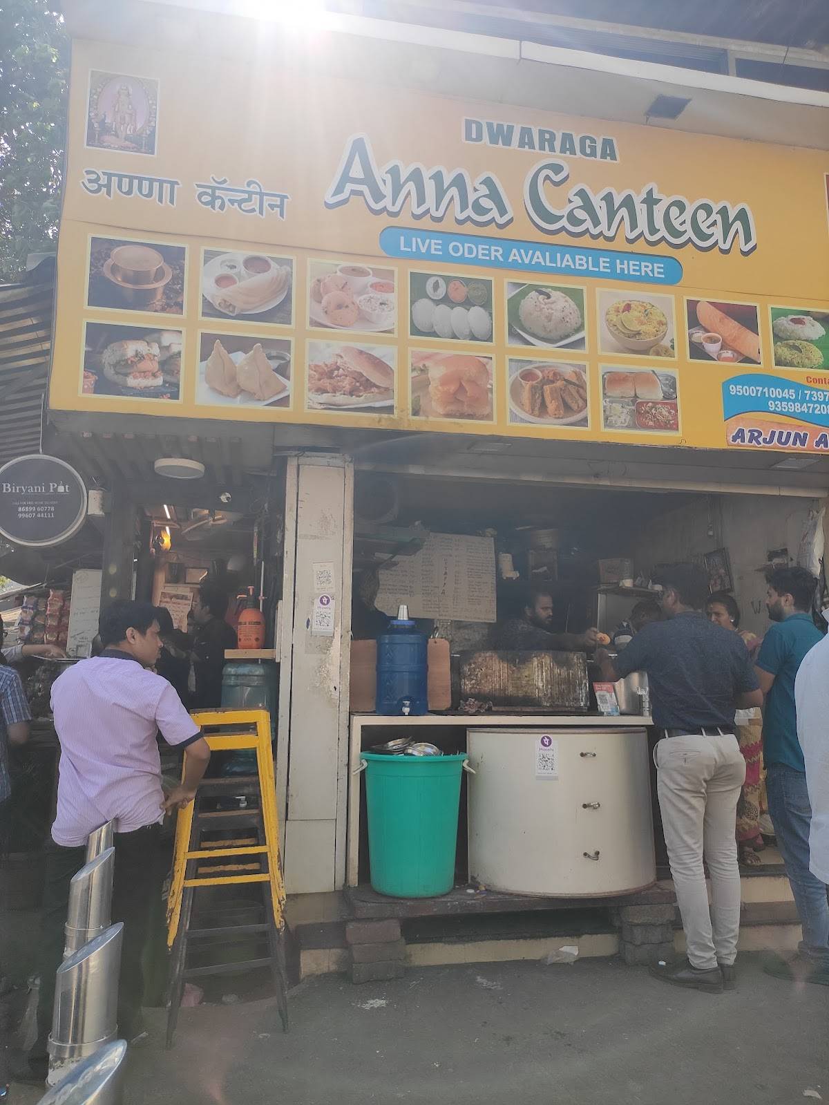 Menu at Anna Canteen, Mumbai