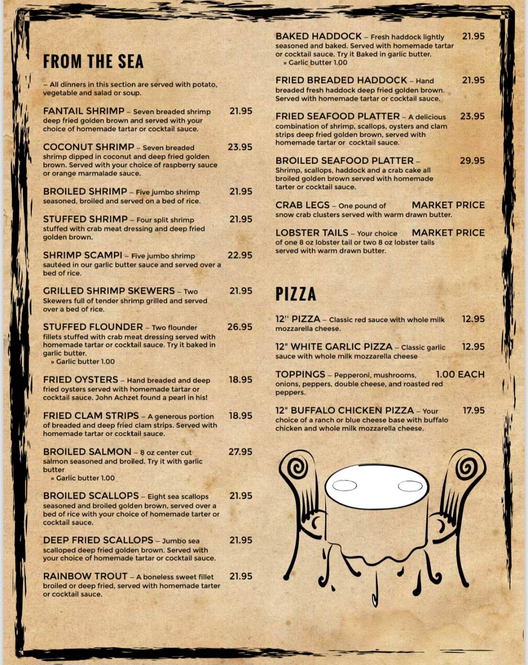 Menu at Antique Inn restaurant, Penn Yan, NY-54A