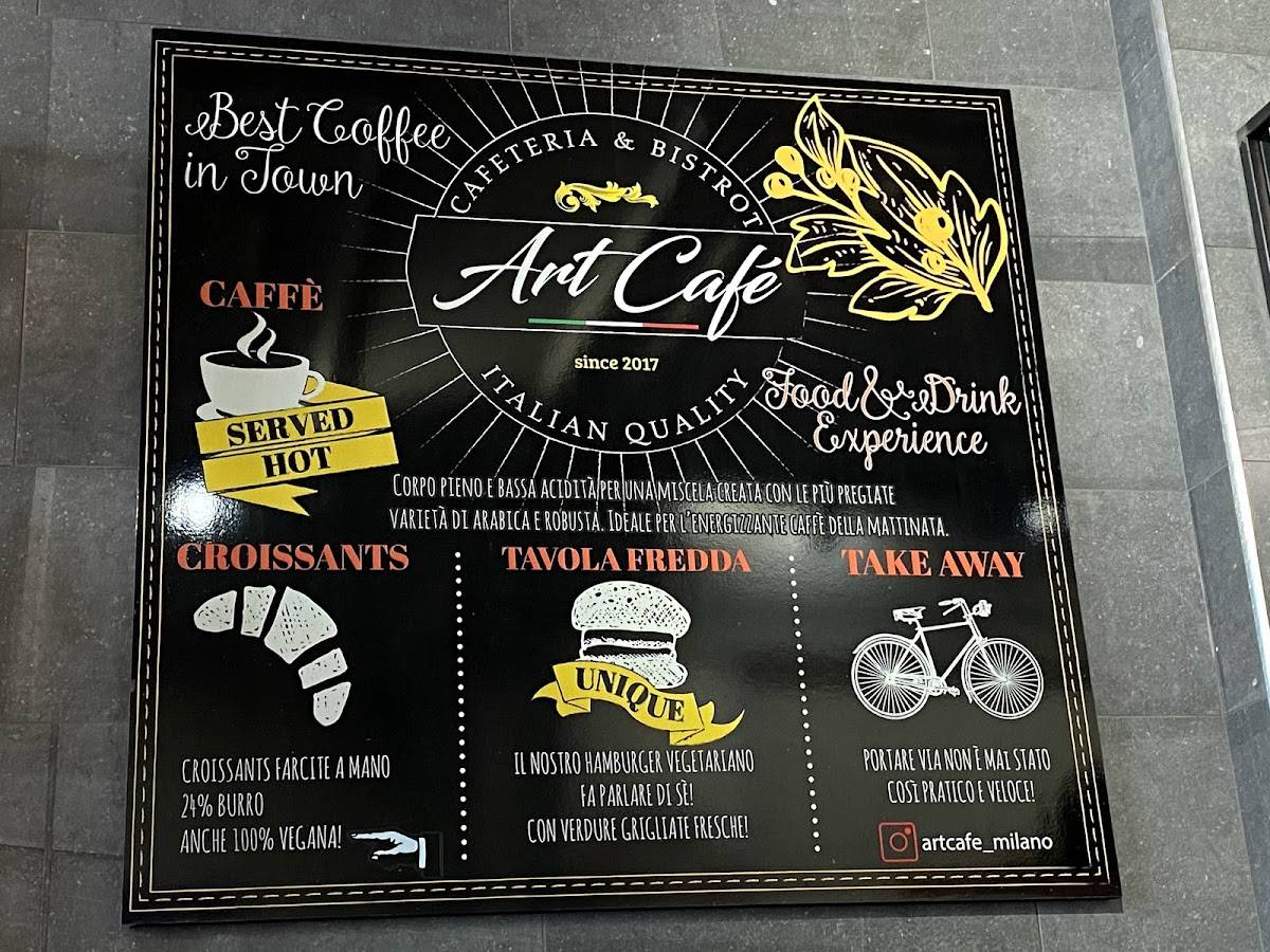 Menu da Art Cafè ristorante, Milano, Via Solari