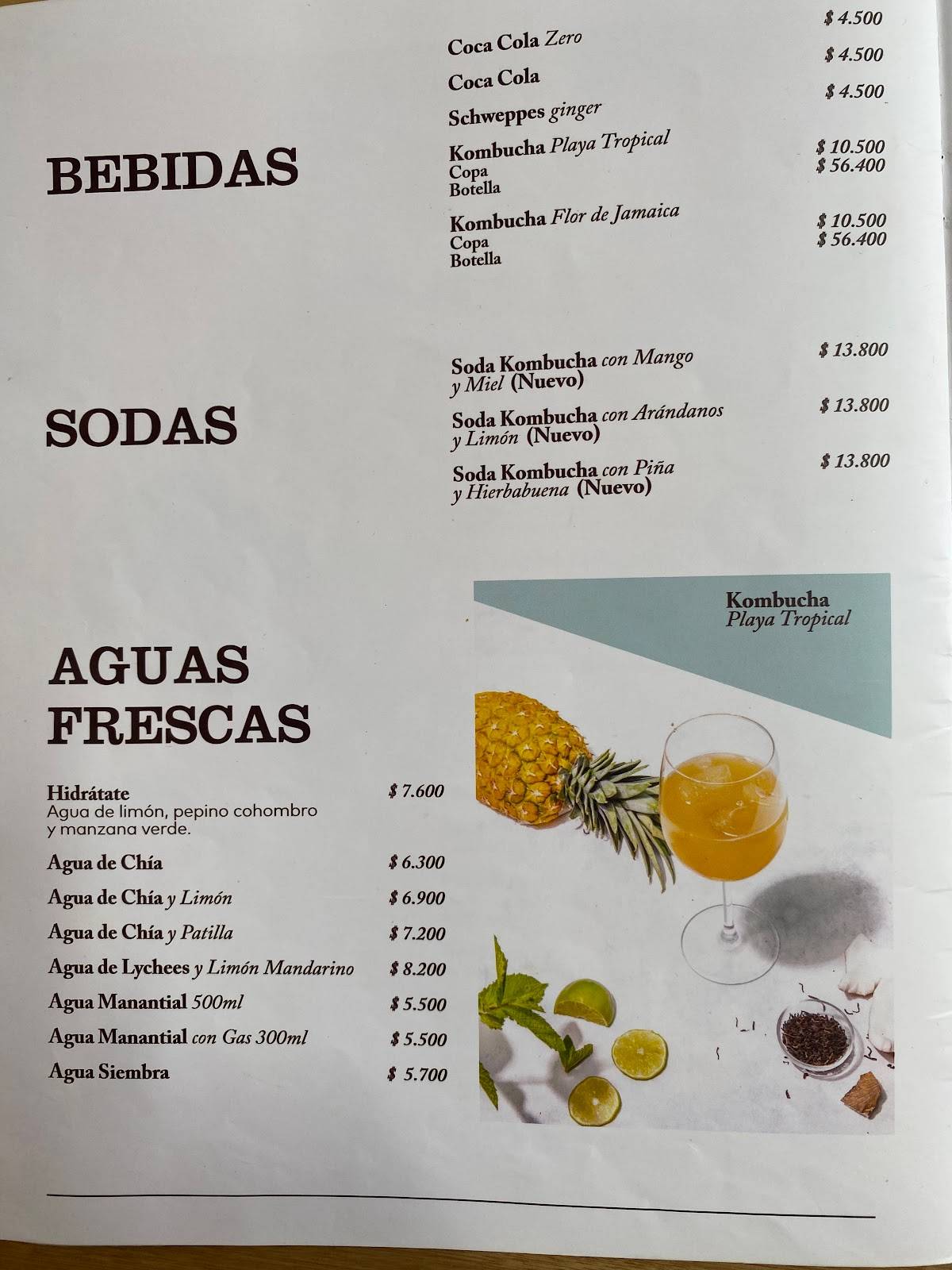 Carta del restaurante Artesano by Crepes & Waffles, Medellín