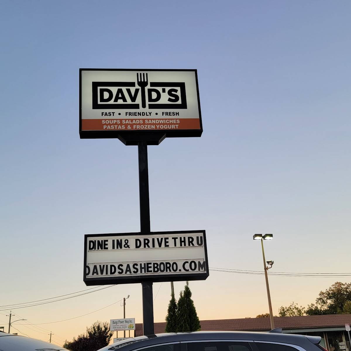 Menu at David's Restaurant, Asheboro