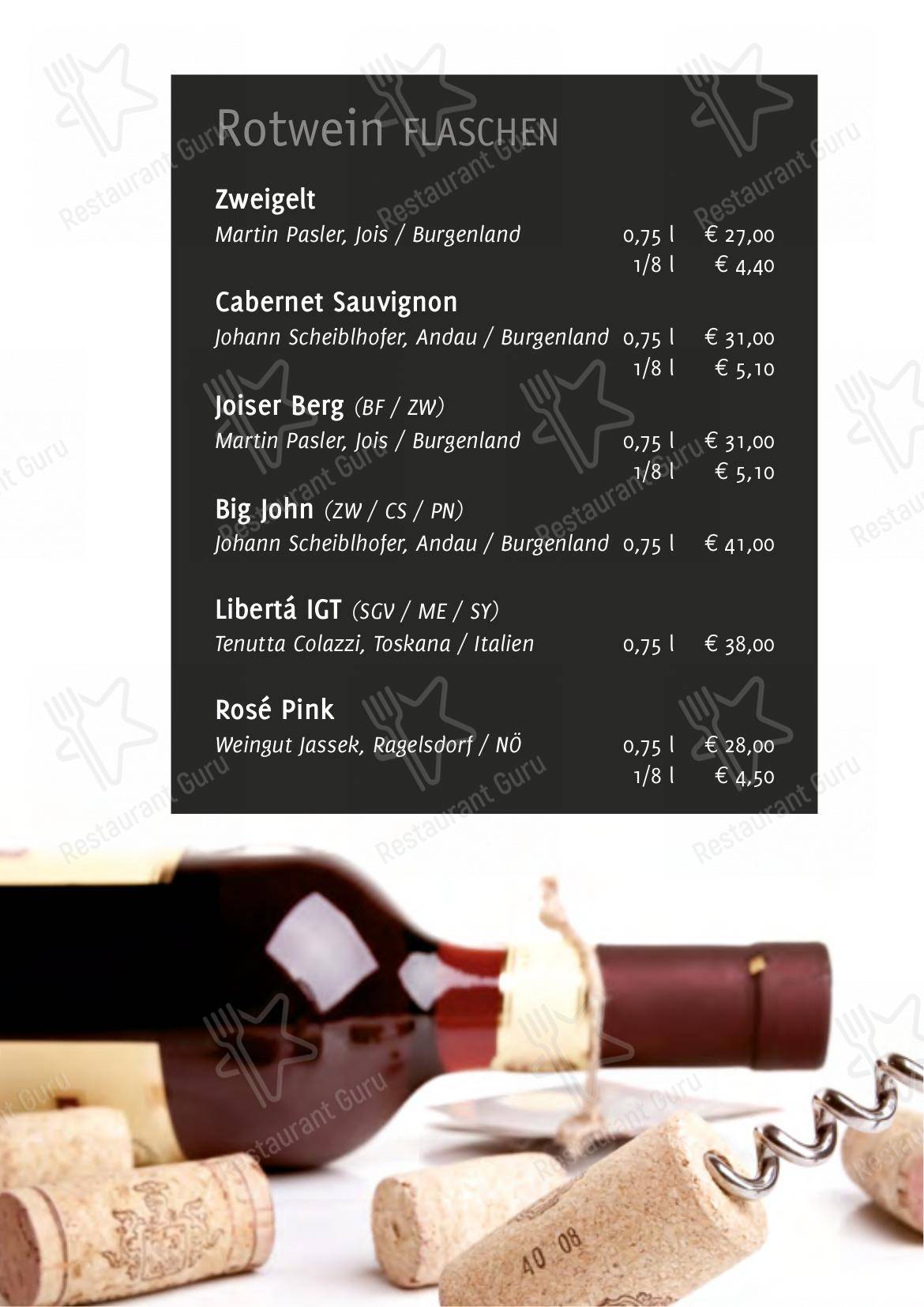 Speisekarte von MM Marius Restaurant, Auffach