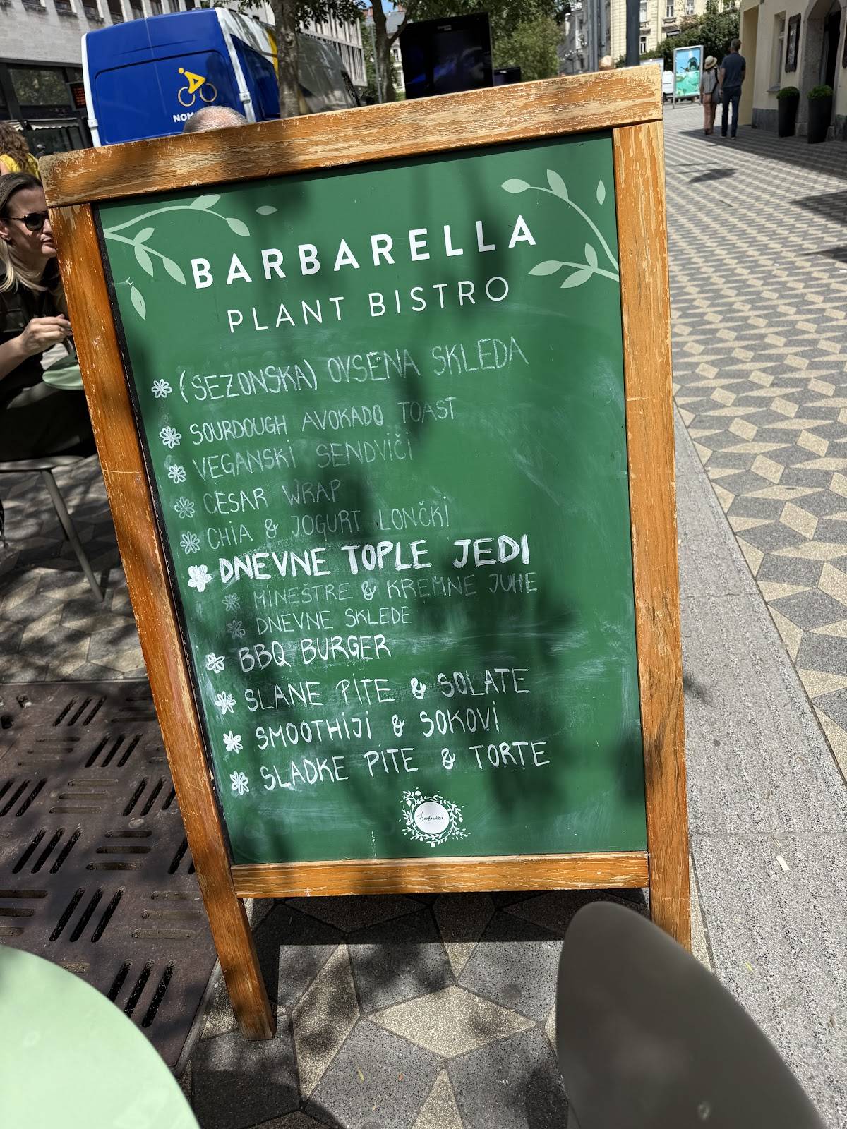 Menu da BARBARELLA JUICEBAR, Lubiana