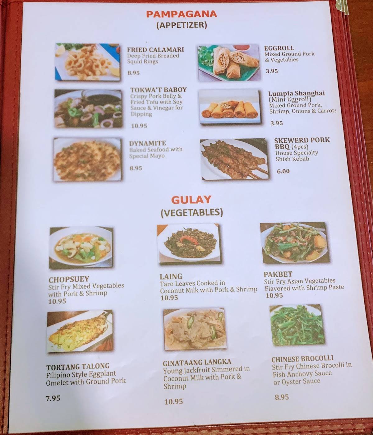 Menu at Manila Grill & BBQ, Pembroke Pines
