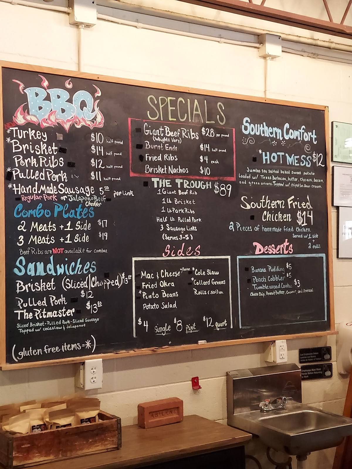 Menu at Pecan Lodge BBQ, Dallas, Main St