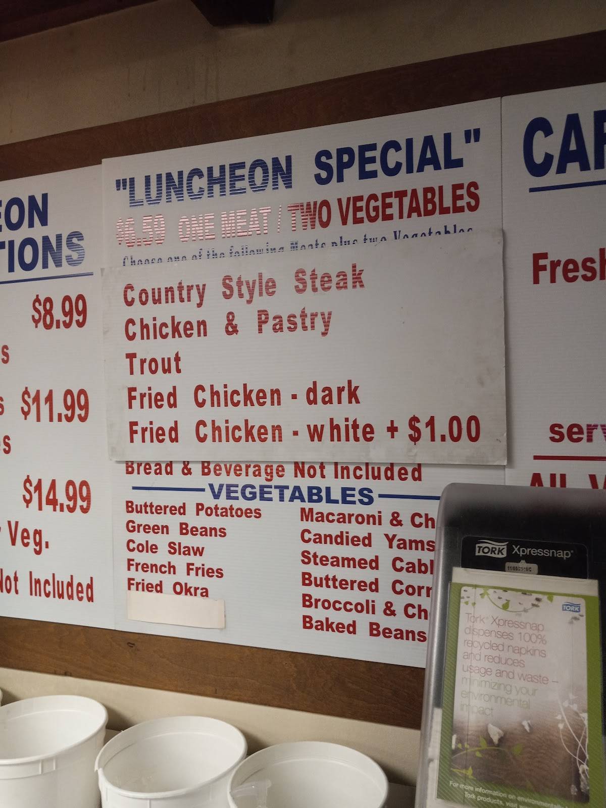Menu at Ron's Barn Barbecue & Seafood, Sanford