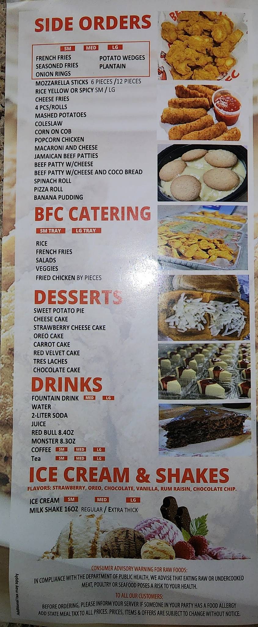 Menu at BFC: Boston Fried Chicken And Burritos restaurant, Brockton ...