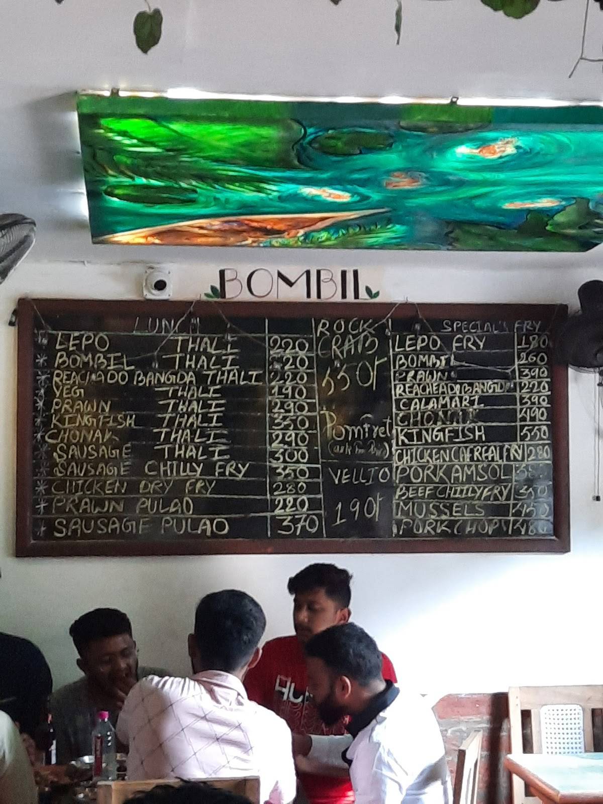 Menu at BOMBIL RESTAURANT, Bambolim, Campal Brg