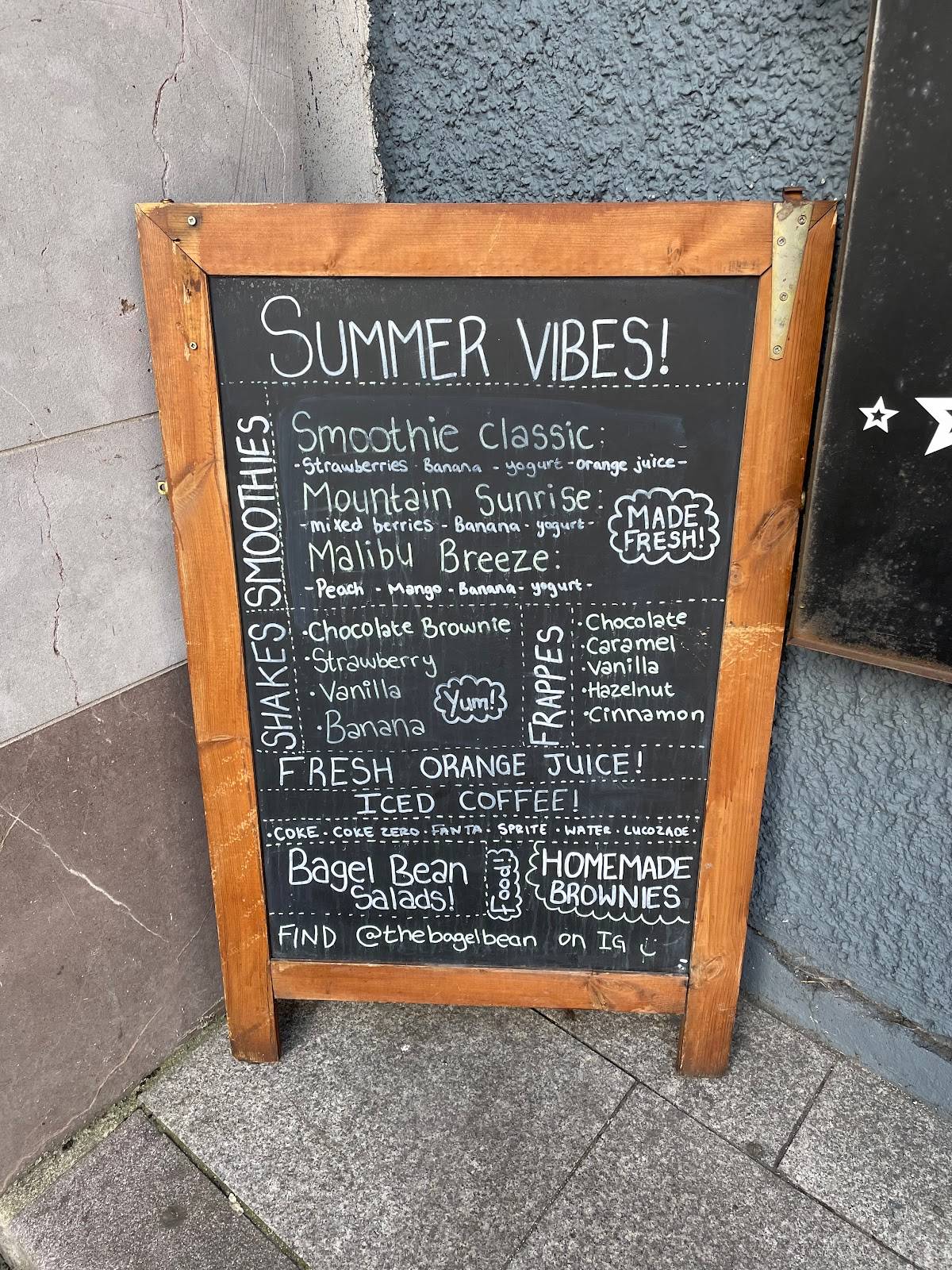 Menu at Bagel Bean cafe, Armagh, Lower English St