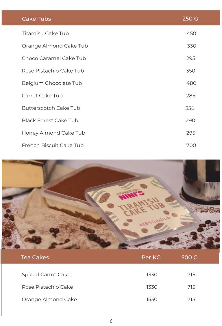 Menu at Baked By Nini's - Akota, Vadodara