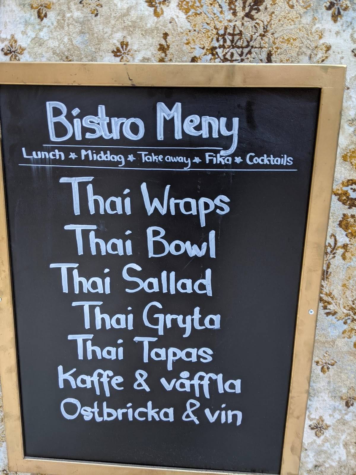 Menu at Bangkok Bistro restaurant, Albany