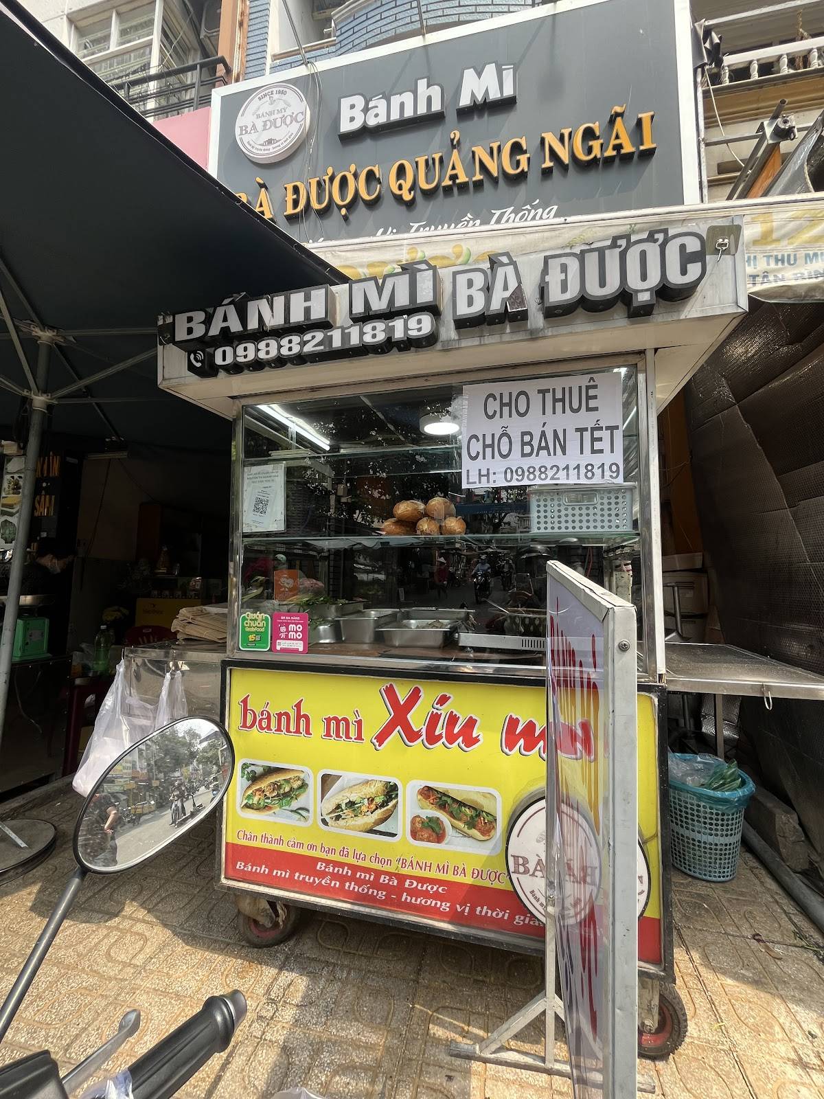Menu at Bánh mì Bà Được Quảng Ngãi, Ho Chi Minh City