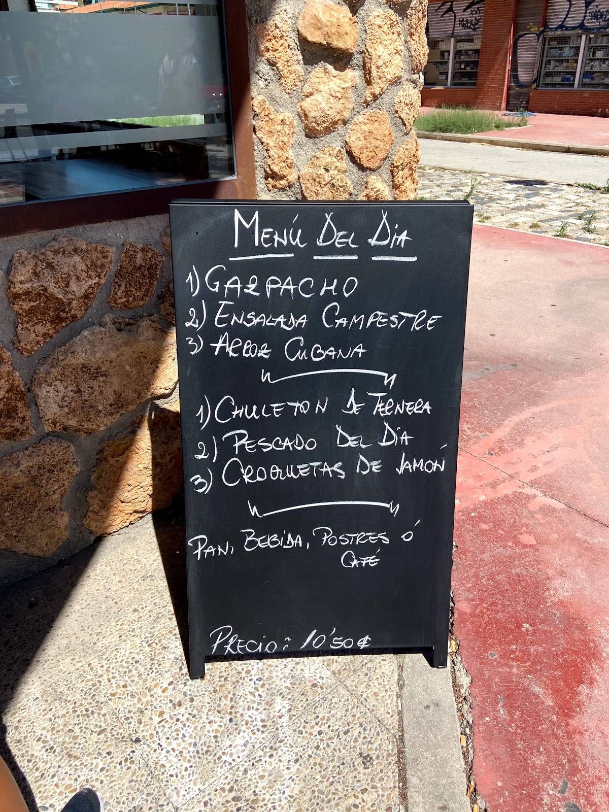 Carta del restaurante El Rincón del la Cebada, Madrid