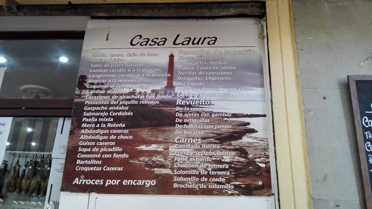 Carta de Bar Restaurante CASA LAURA., Chipiona
