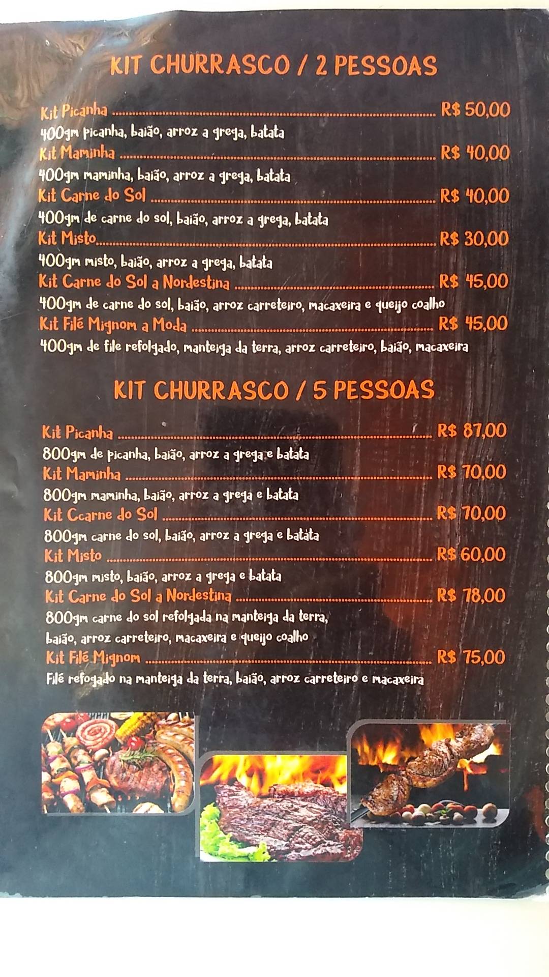 Menu at Bar e Churrascaria O Gaúcho, Caucaia, R. Araquém