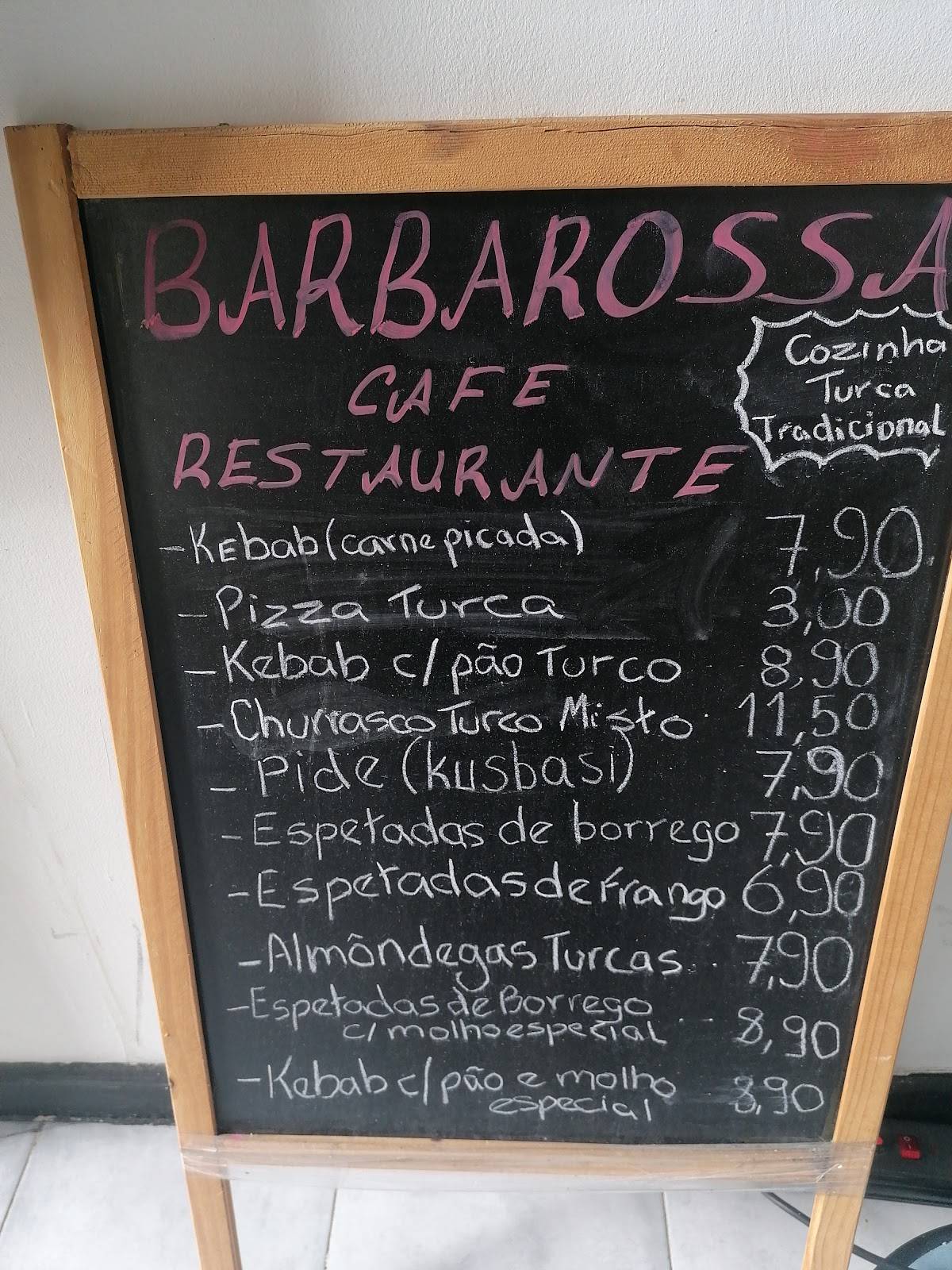 Menu em Barbarossa Cafe Restaurante, Lisboa