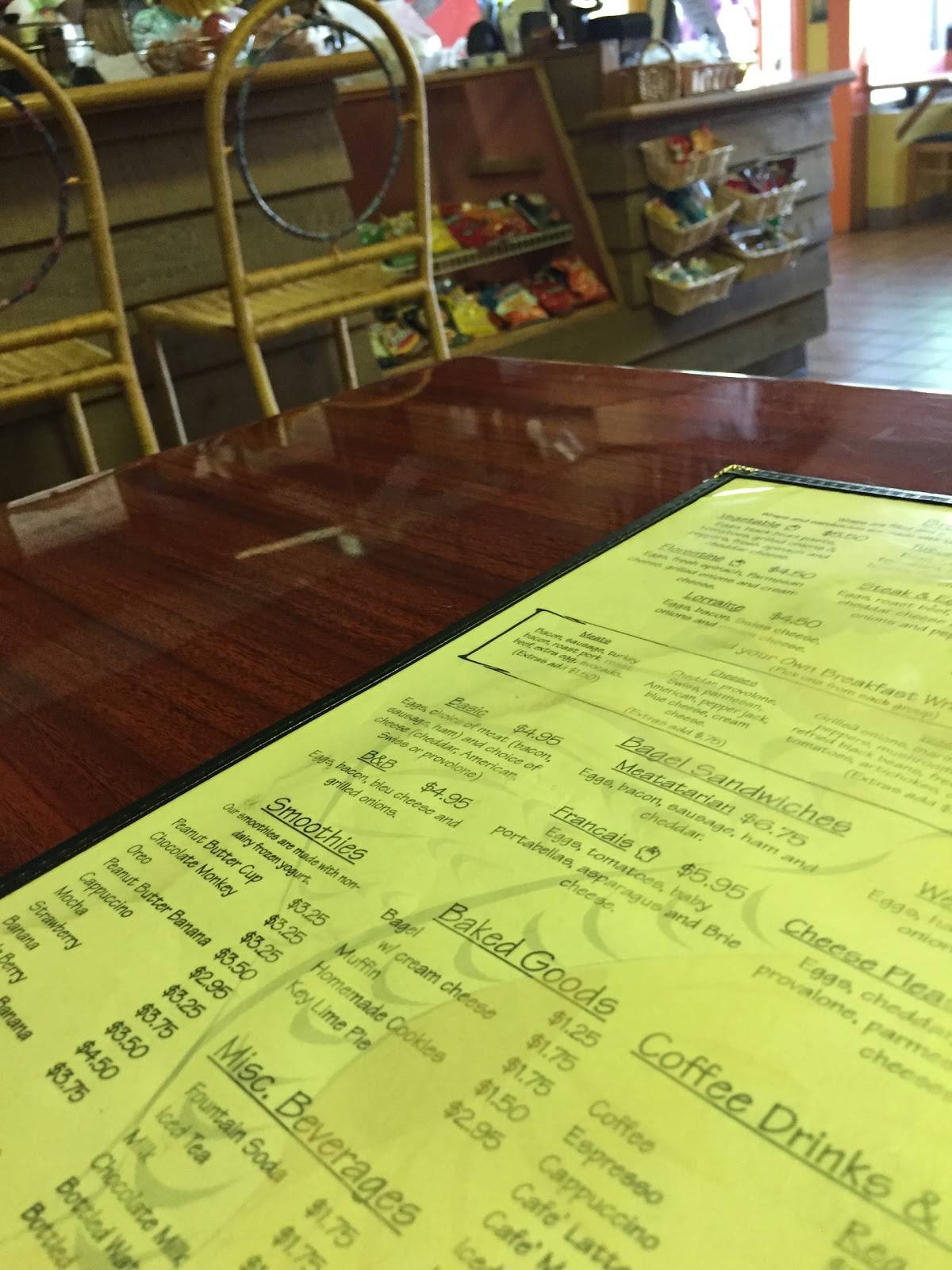 Menu at Barefoot Cafe, Vero Beach