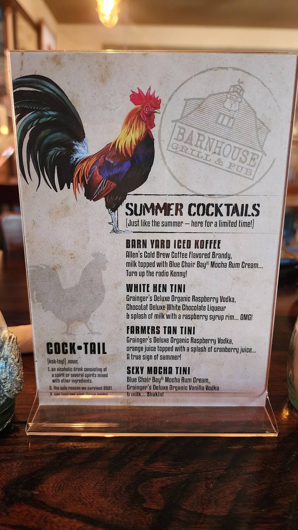 Menu at Barnhouse Grill & Pub Wiscasset, Wiscasset