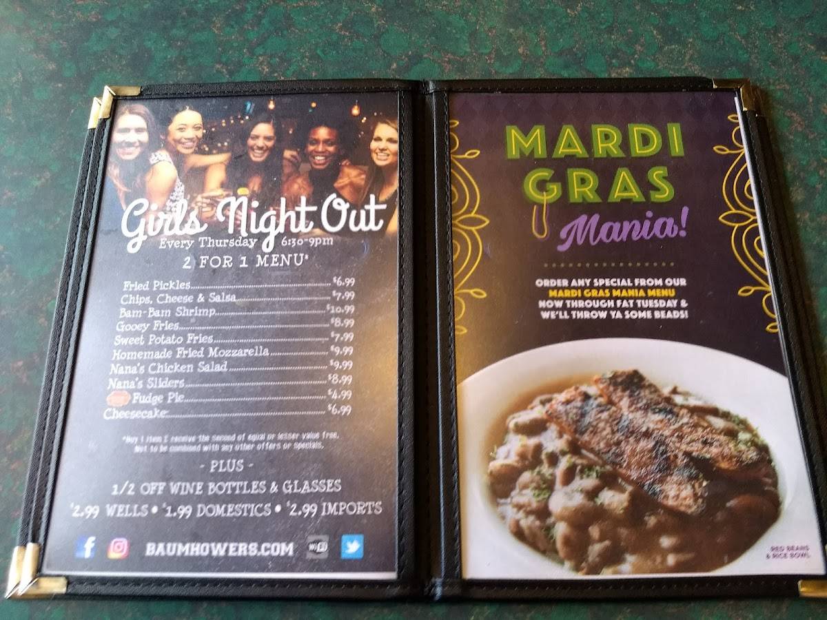 Menu at Baumhower's Victory Grille pub & bar, Montgomery