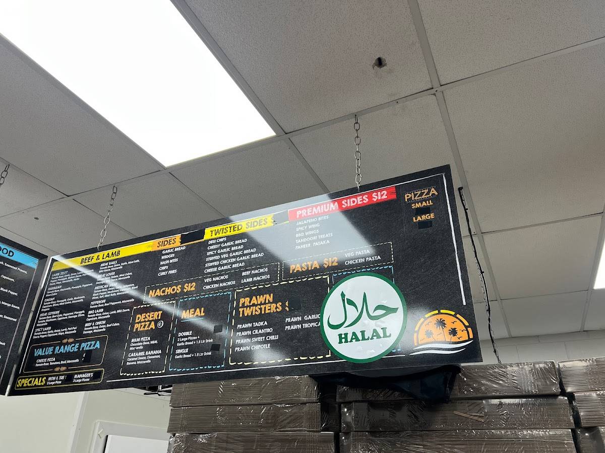 Carta del restaurante Beach Pizza Avondale, Auckland