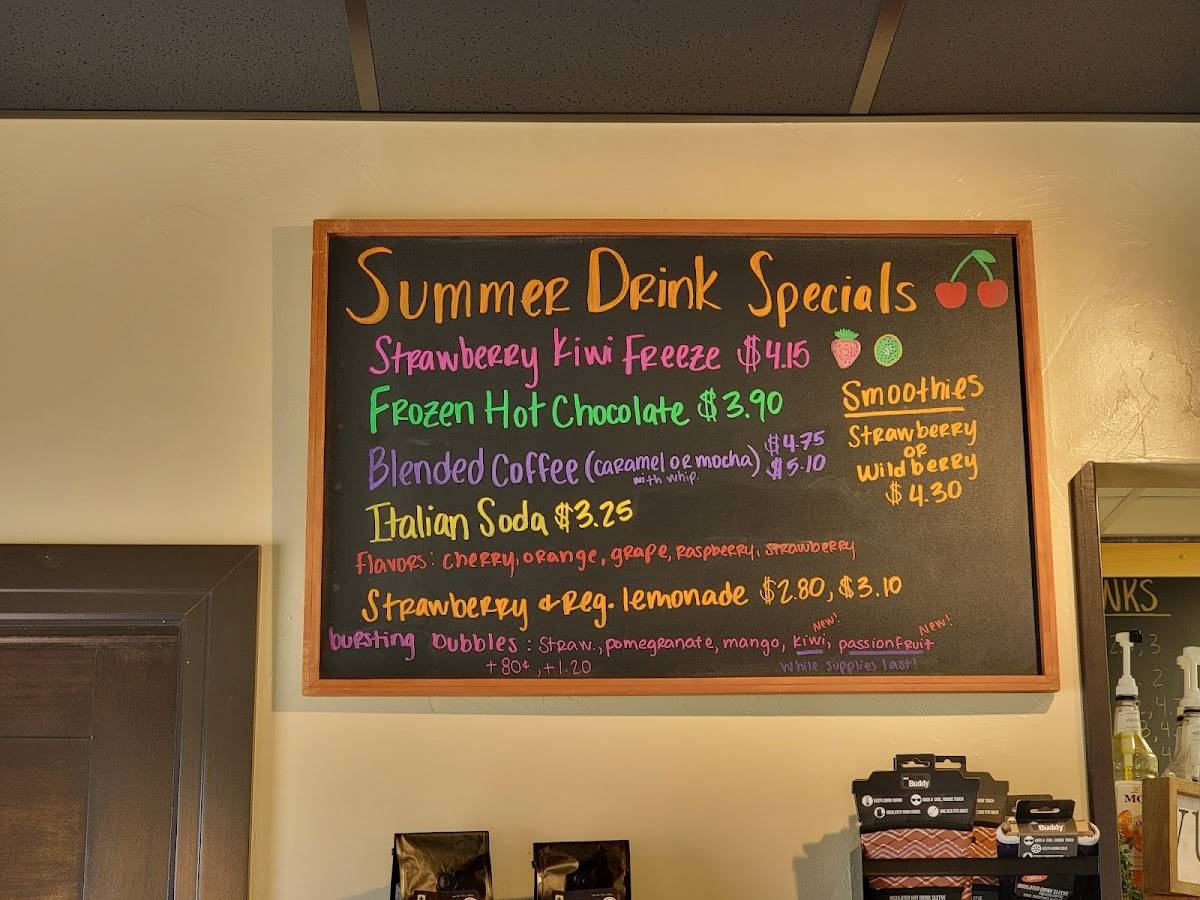 Menu at Beans & Bites cafe, North Fond du Lac
