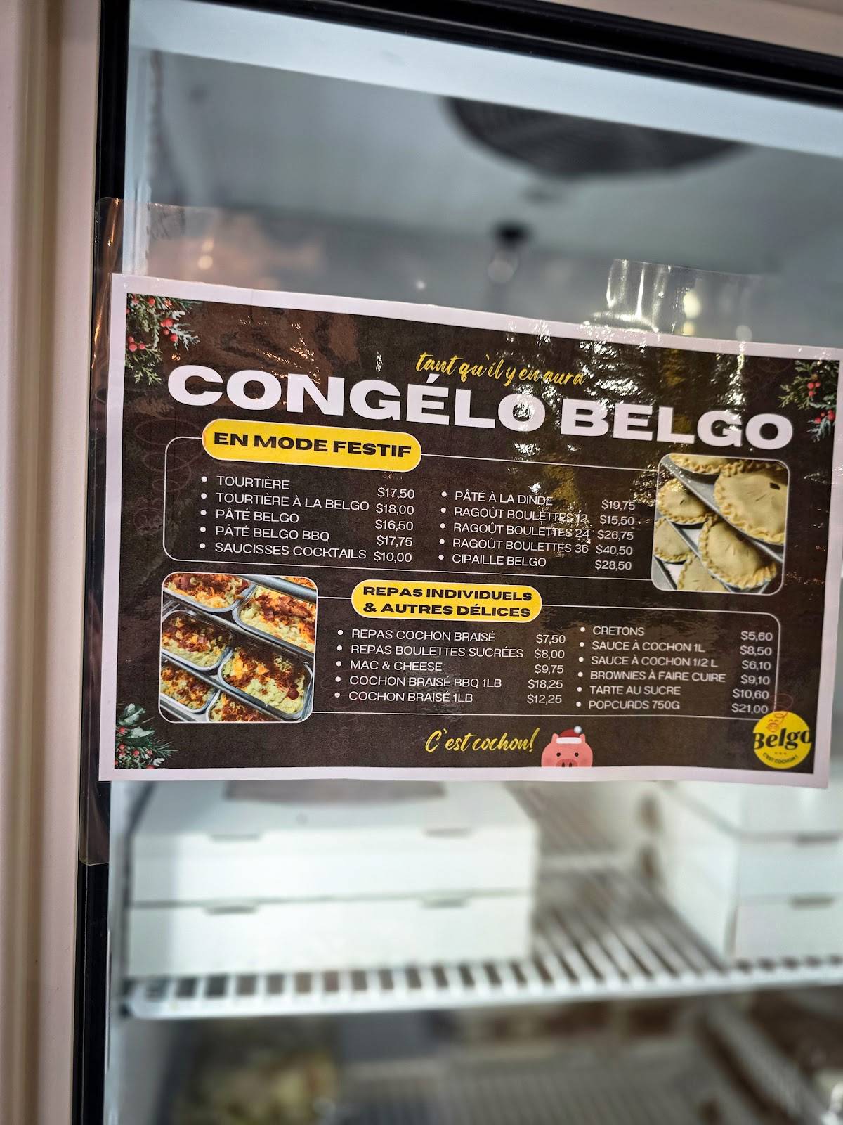 Menu au Belgo Resto et Traiteur restaurant, Saint-Jean-sur-Richelieu