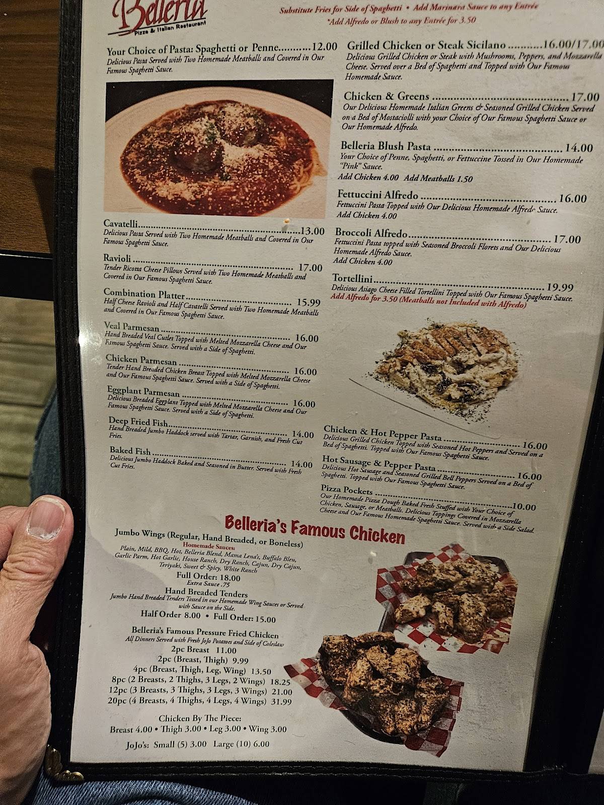 Menu at Belleria Pizza & Italian Restaurant Columbiana, Columbiana