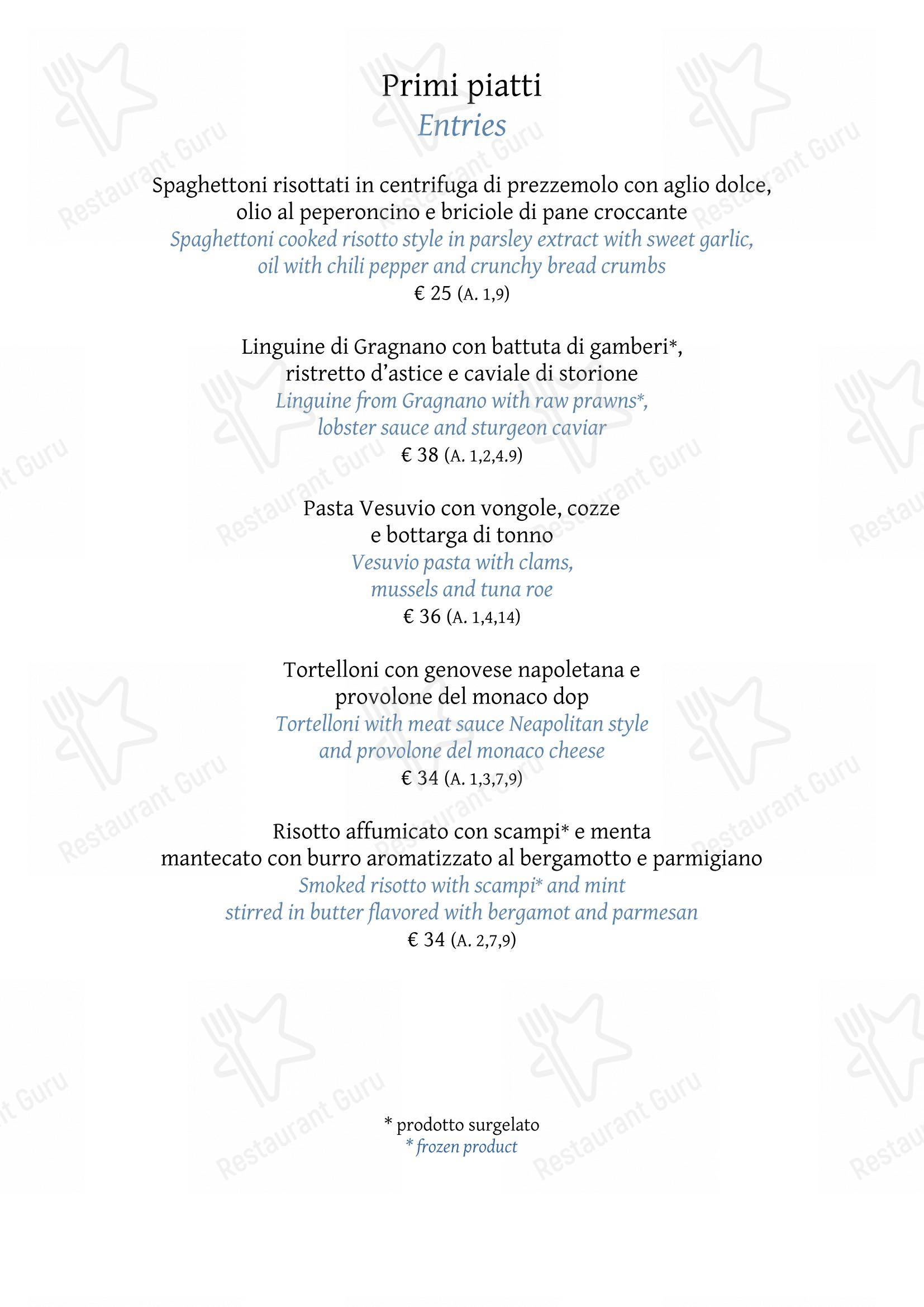 Speisekarte von Belvedere Restaurant, Ischia