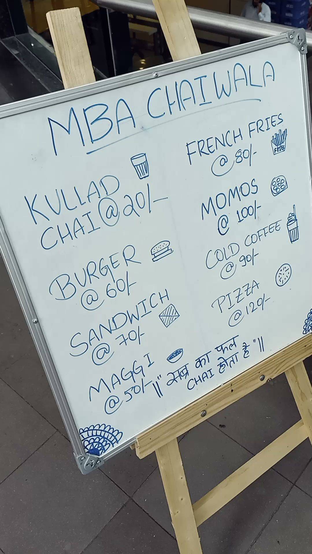Menu at MBA Chaiwala Bangalore, Bengaluru