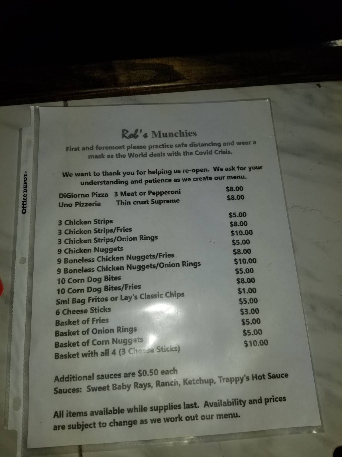 Menu at Big Rob's pub & bar, Euless