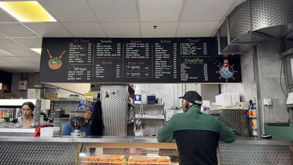 Menu at Billingsgate Cafe, London, Billingsgate Market